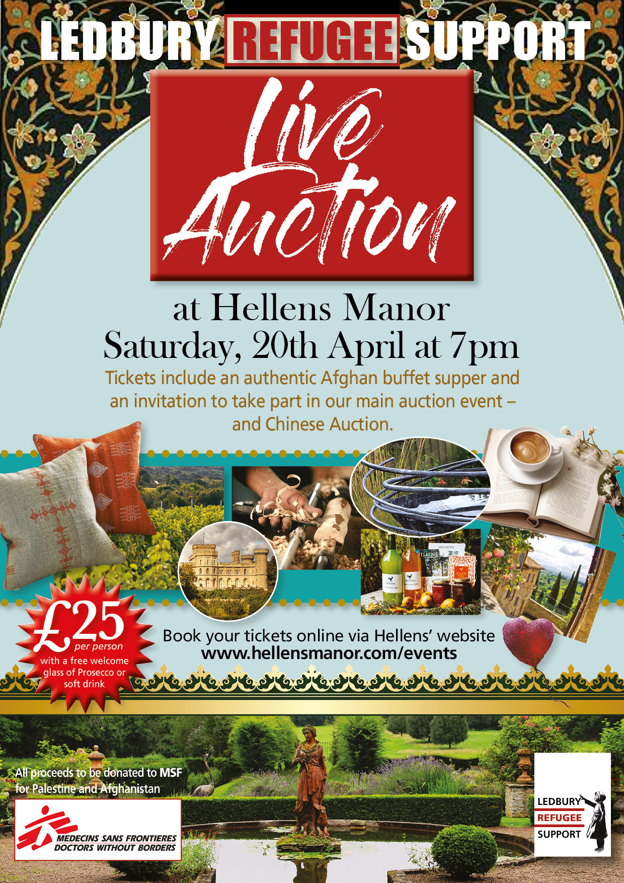 Ledbury Refugee Support Live Auction - fund raising event - Hellens